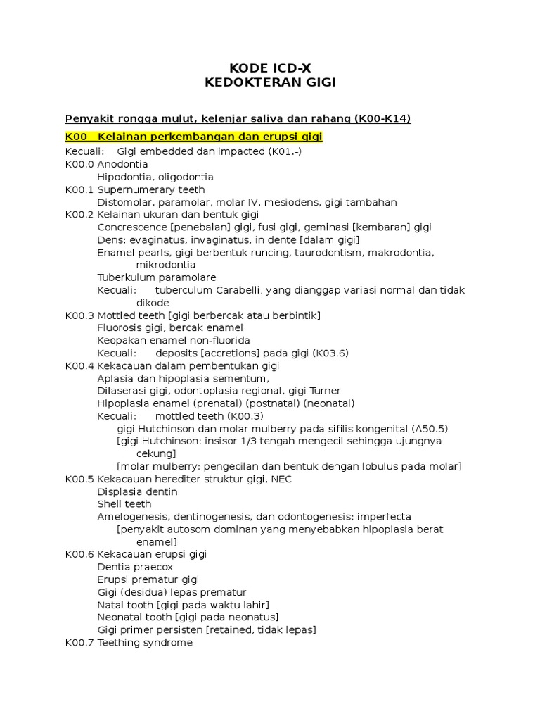 Kode Icd Ten | PDF