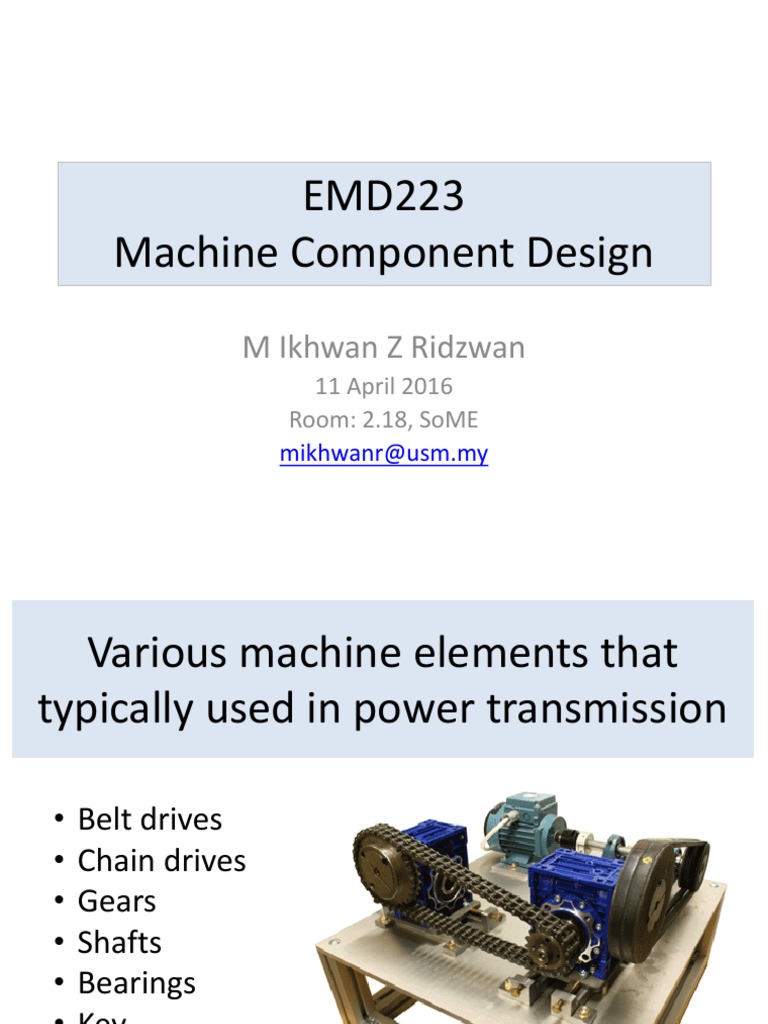 CH 1 Machine Component Design Introduction | PDF | Gear | Transmission ...