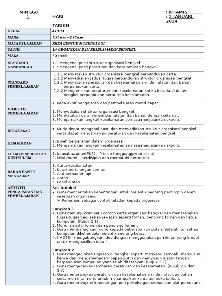 Contoh RPH RBT | PDF | Karier & Perkembangan | Seni