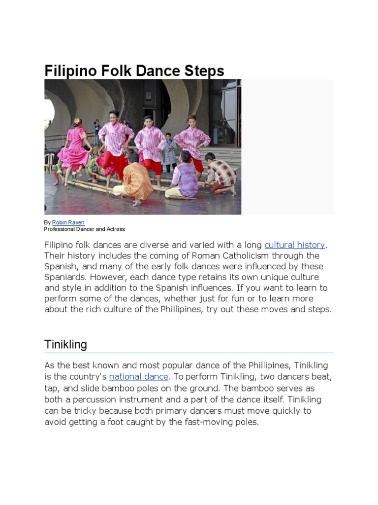 Filipino Folk Dance Steps | Dances | Performing Arts | Free 30-day ...