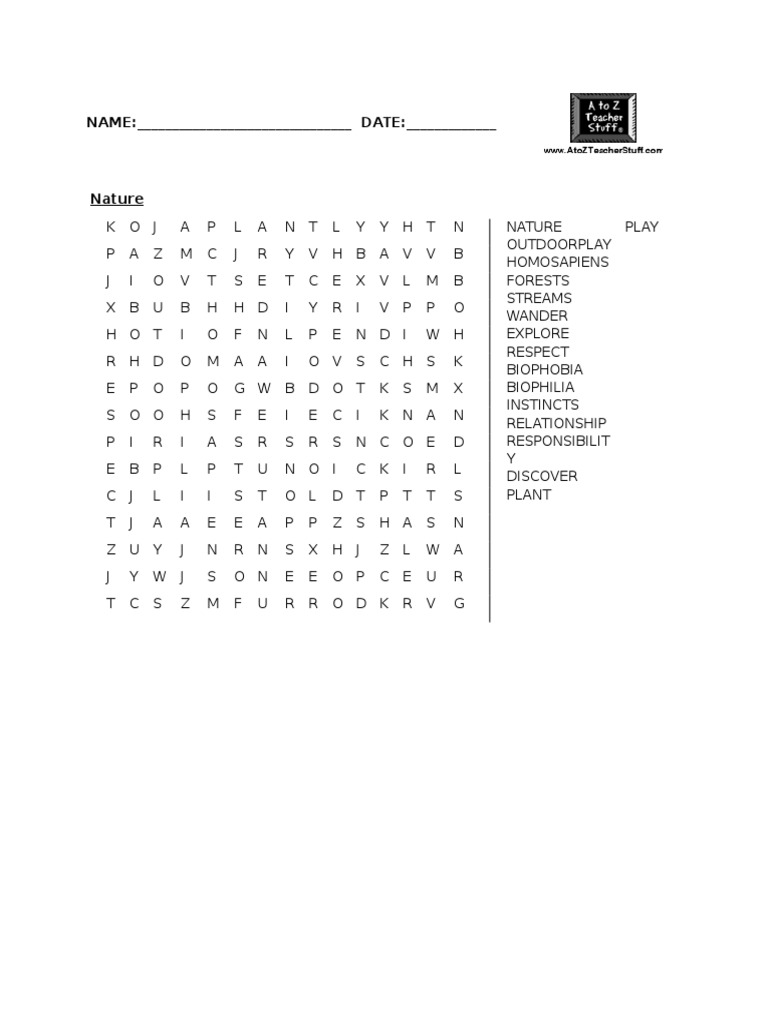 Wordsearch | PDF