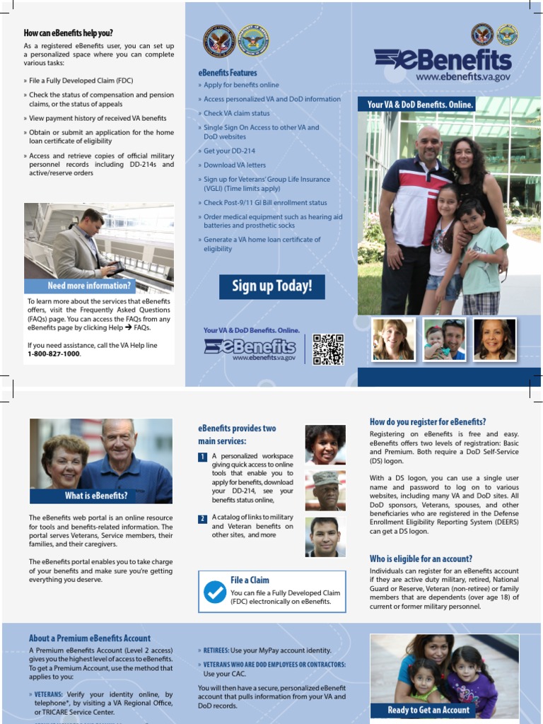 Sign Up Today!: Your Va & Dod Benefits. Online | PDF | Service ...