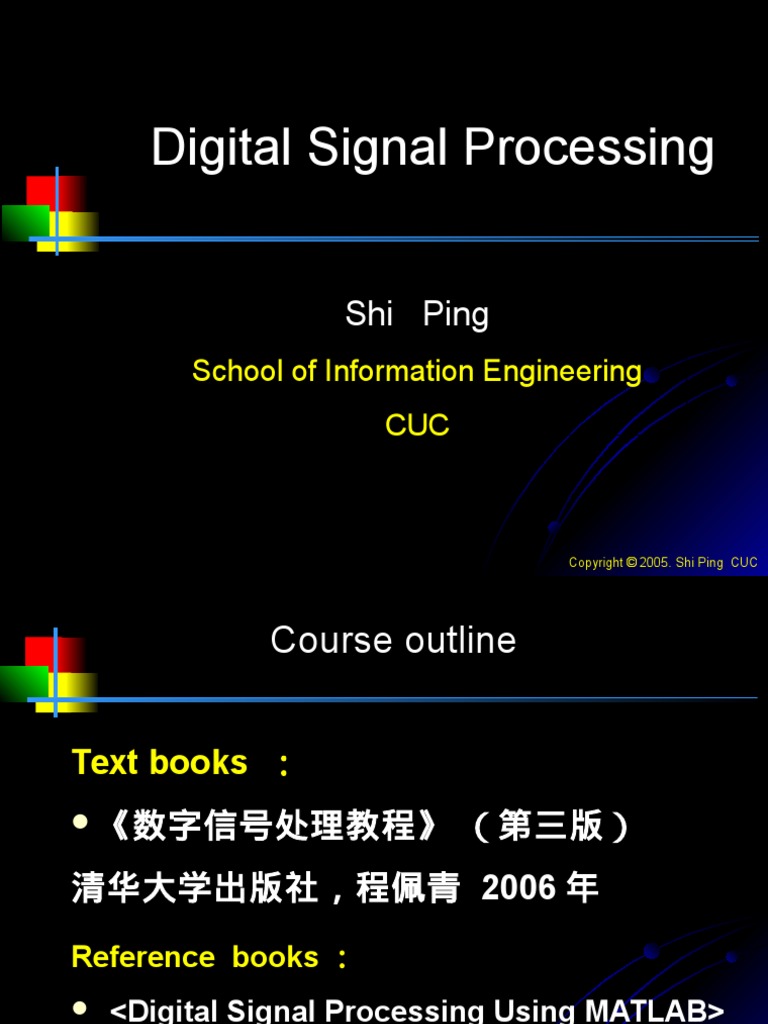 Chap1-Introduction To DSP | PDF | Digital Signal Processing | Signal ...