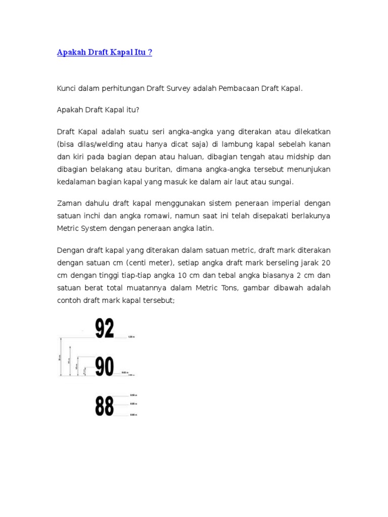 Apakah Draft Kapal Itu | PDF | Teknologi & Rekayasa