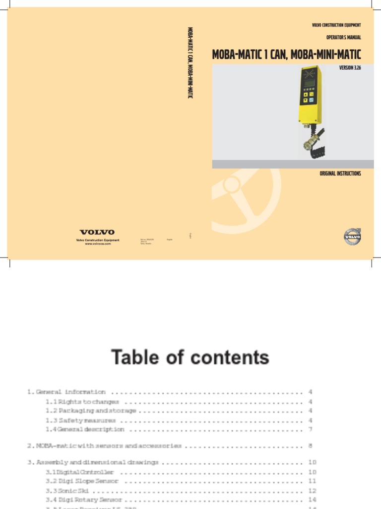 Operator's Manual Moba-Matic 1 Can and Moba-Mini-Matic | PDF ...