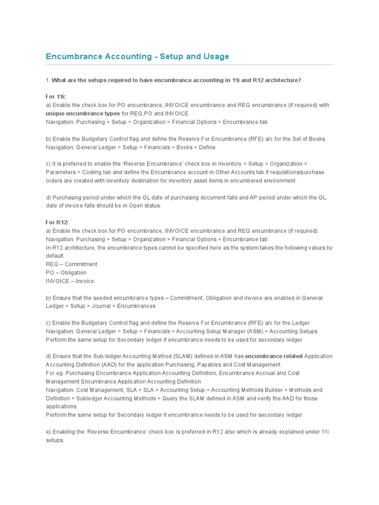 Encumbrance Accounting | PDF | Cheque | Invoice