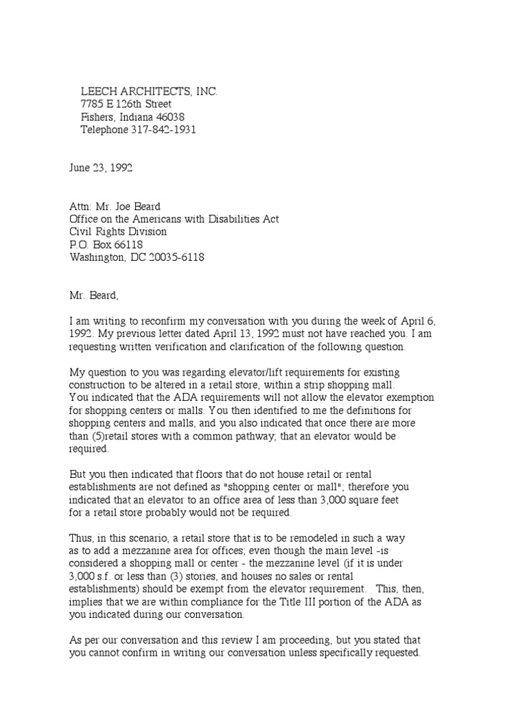 US Department of Justice Civil Rights Division - Letter - Tal423a | PDF ...
