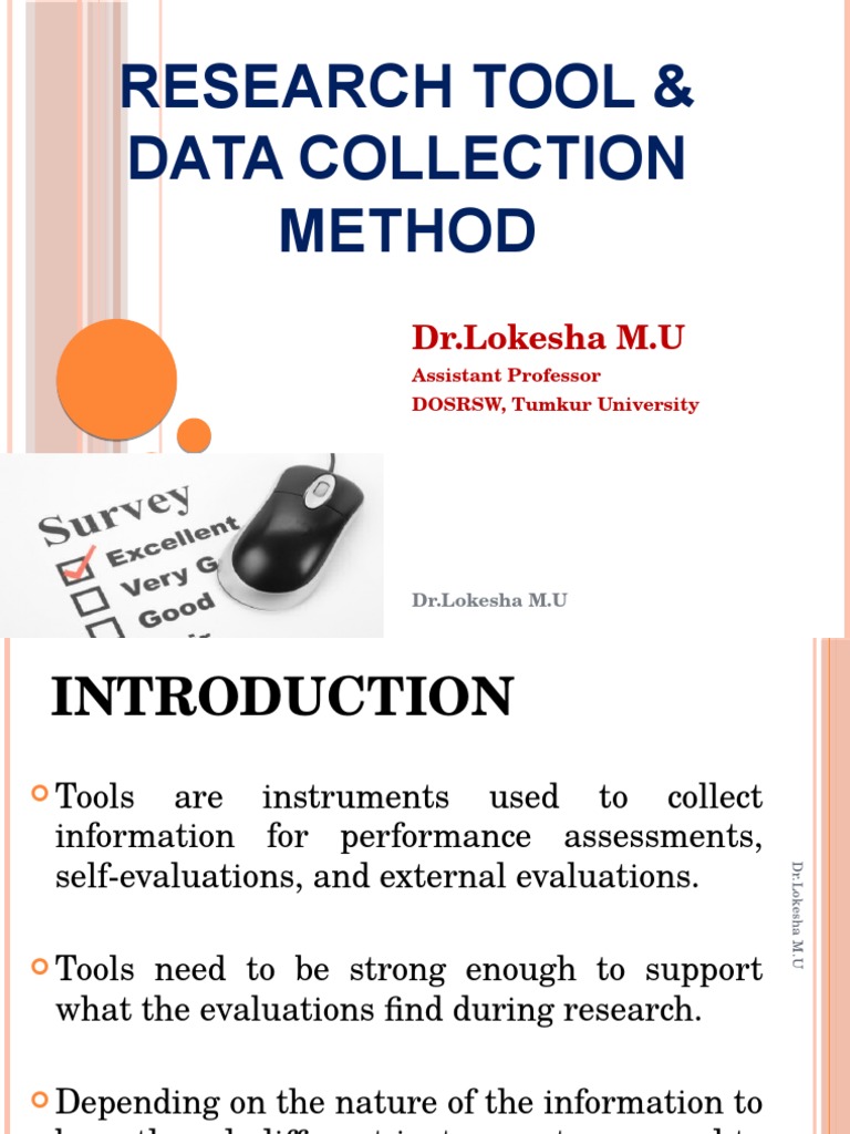 Research Tools & Data Collection Methods | PDF | Observation | Survey ...
