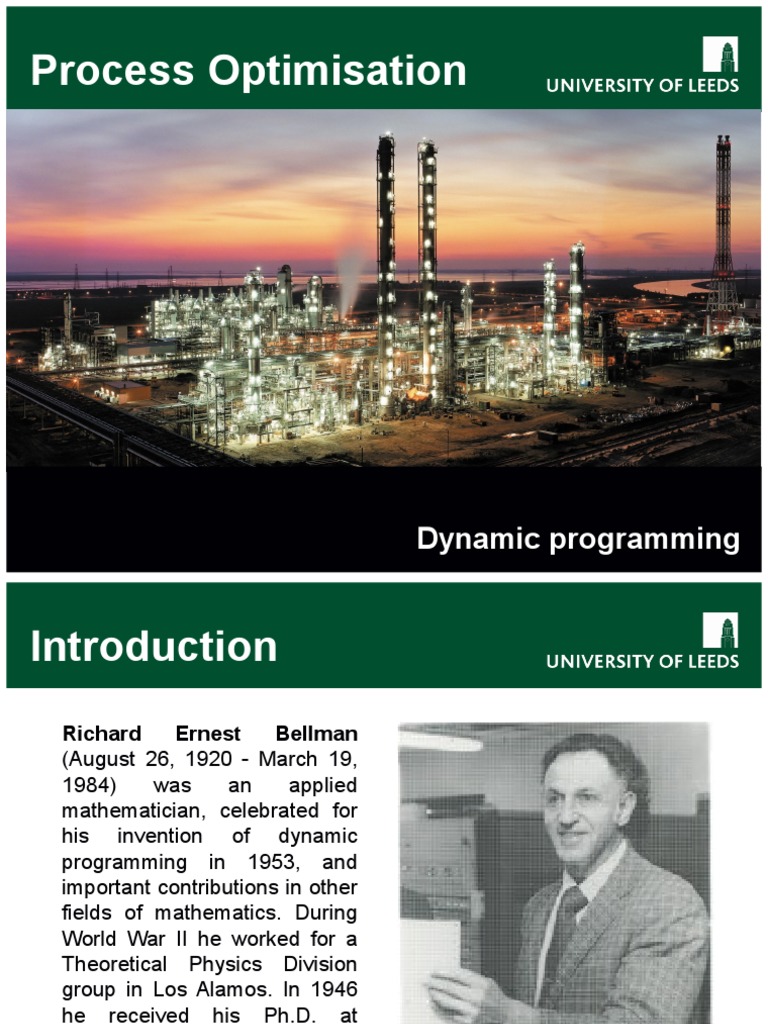 Process Optimisation Dynamic Programming Pdf Dynamic Programming Mathematical Optimization