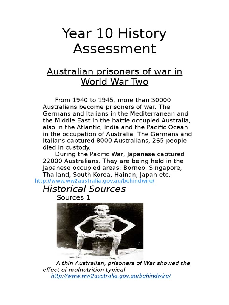 Year 10 History Assessment | PDF