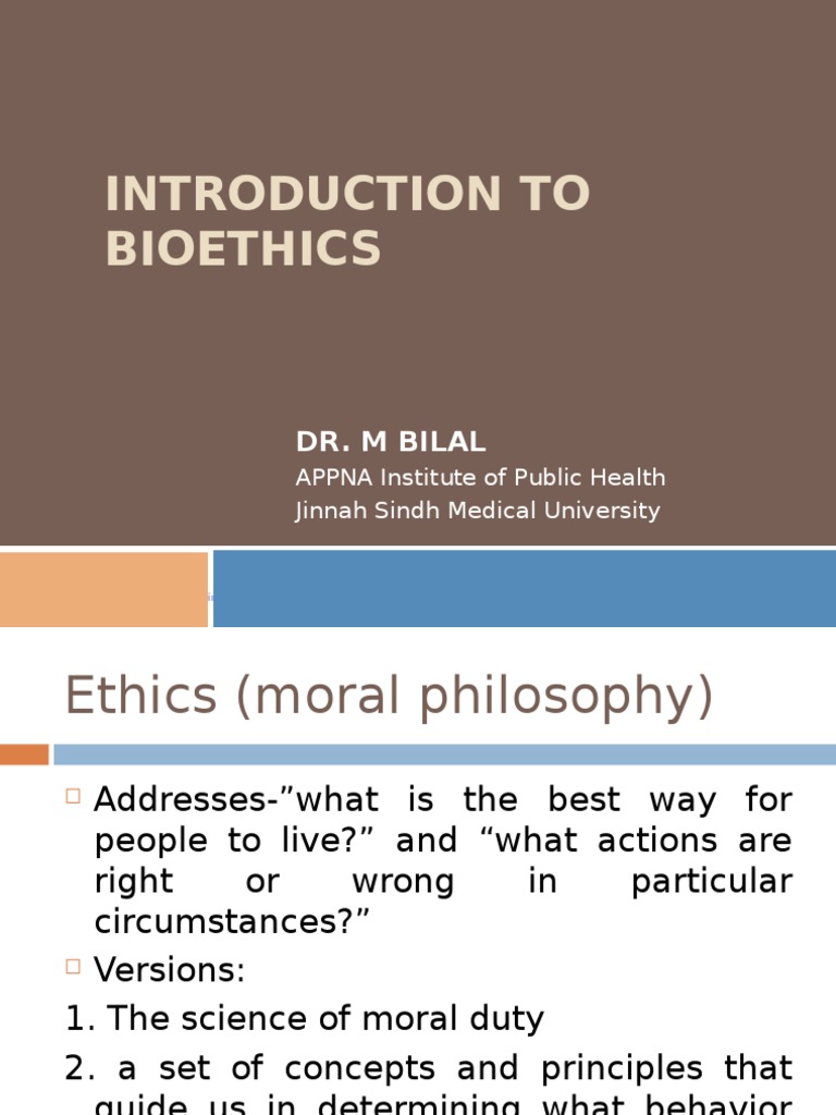 Intro Bioethics | Bioethics | Medical Ethics | Free 30-day Trial | Scribd