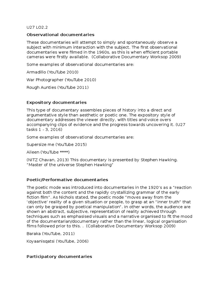 Observational Documentaries | PDF | Documentary Film | Epistemology