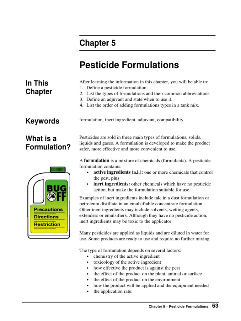 Pesticide Formulation Types Explained | PDF | Pesticide ...