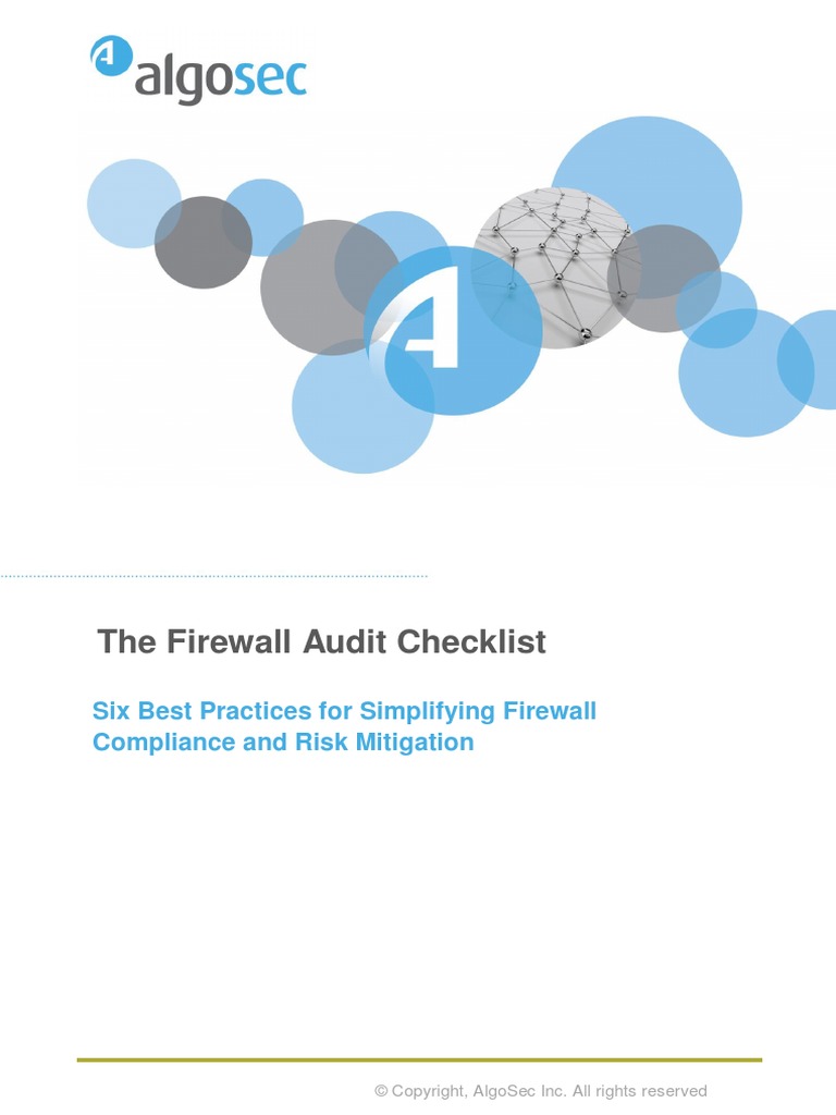 Firewall Audit Checklist Download Free Pdf Regulatory Compliance