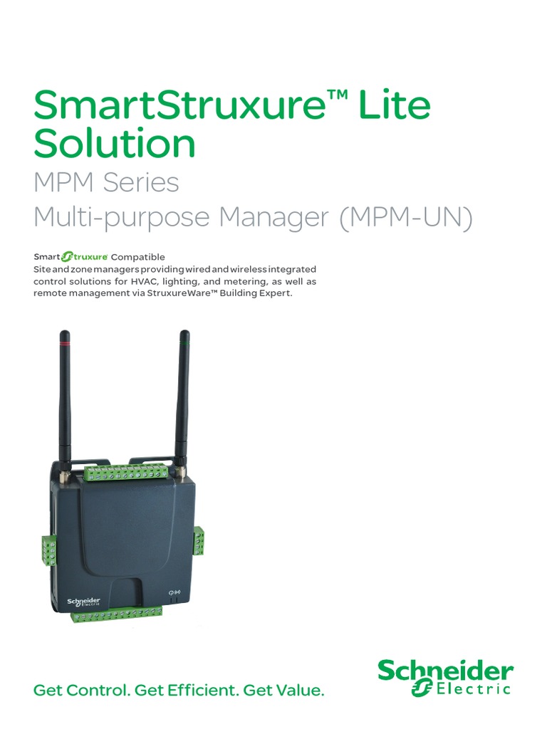 Smartstruxure Lite Solution: MPM Series Multi-Purpose Manager (Mpm-Un ...