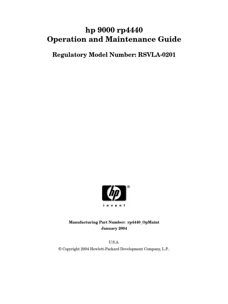 Rp4440 Maintenance | PDF | Computer Engineering | Digital Technology