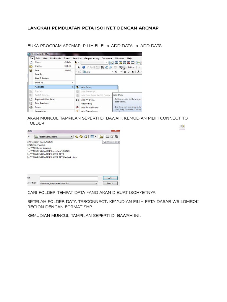 Langkah Pembuatan Peta Isohyet Dengan Arcmap | PDF | Metode & Bahan Ajar | Teknologi & Rekayasa