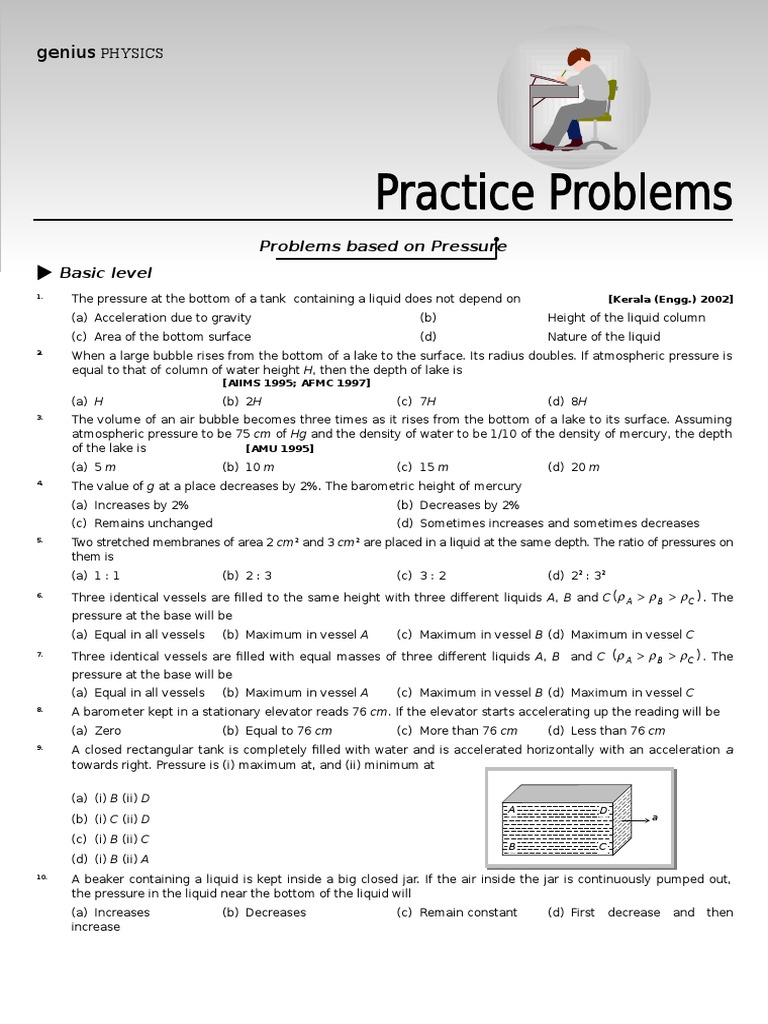 10 Fluid Mechanics Practice Problem | PDF