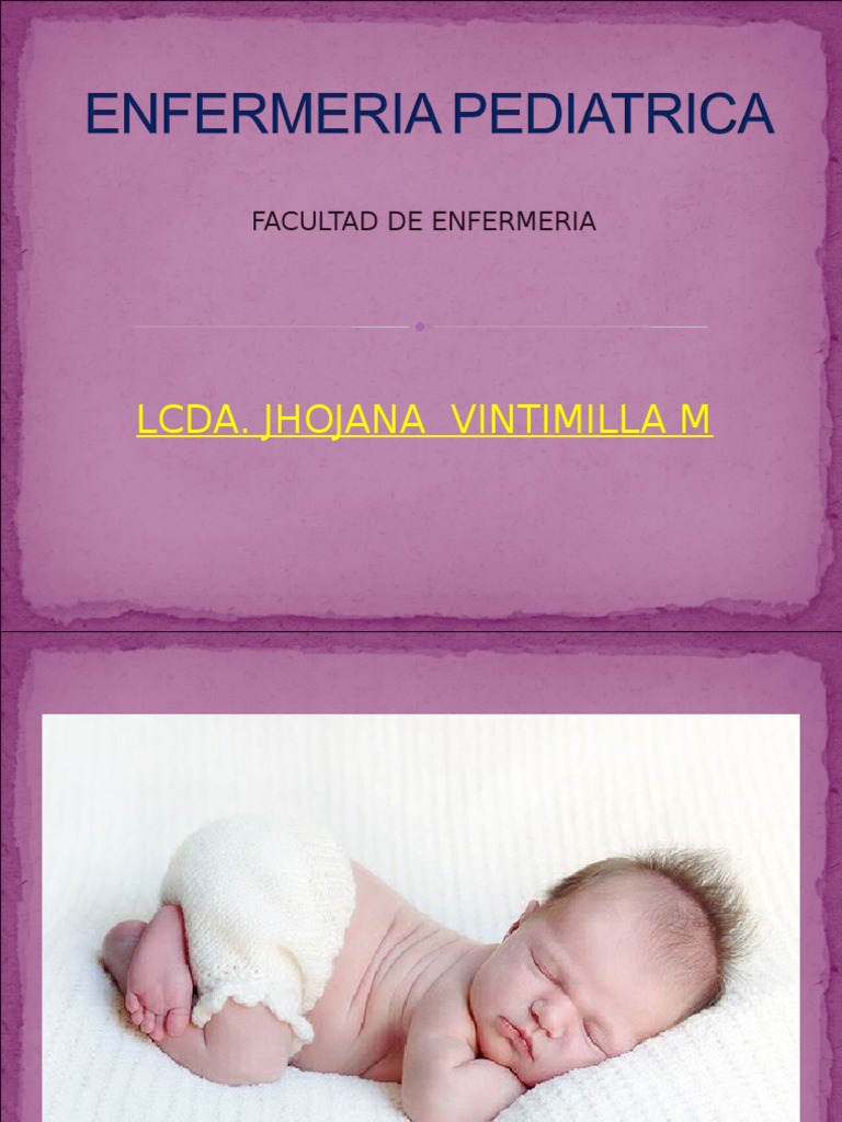 Enfermeria Pediatrica Pdf Infantes Enfermería