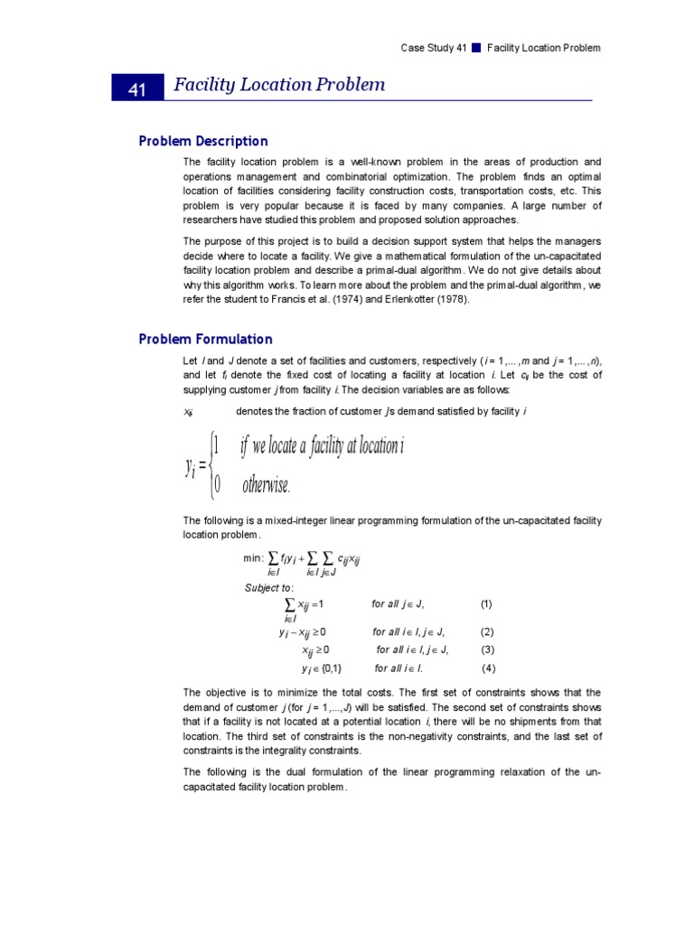 Otherwise I Location at Facility A Locate We If y | PDF | Mathematical ...