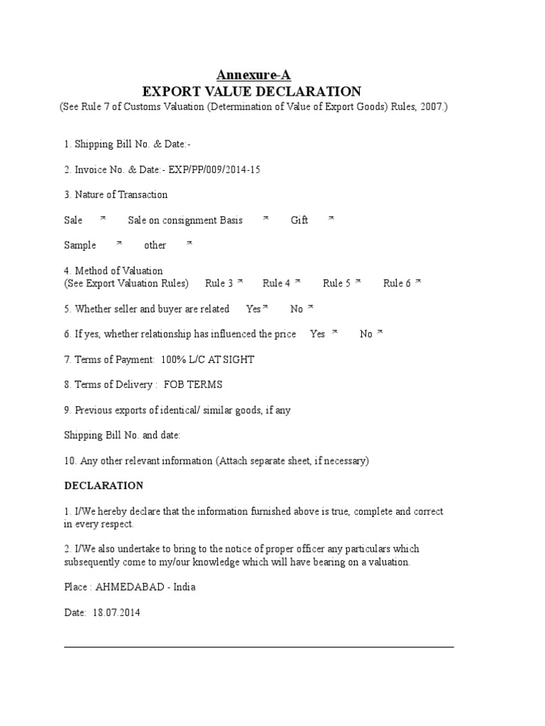 EVD - Export Value Dec. | PDF