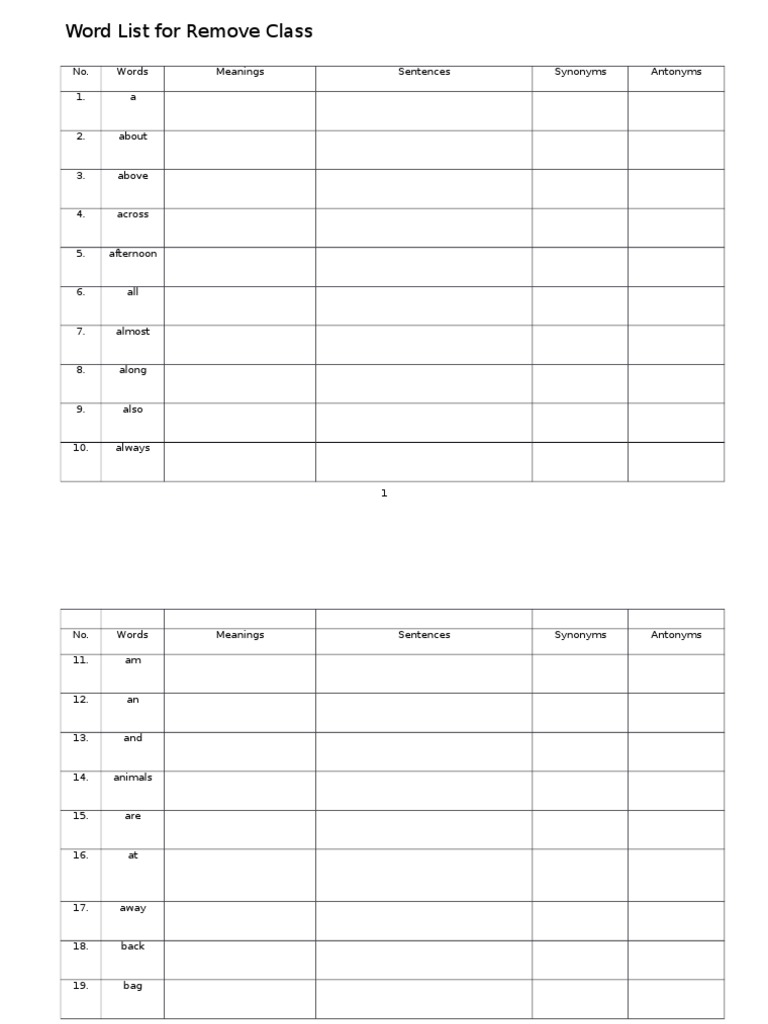 word-list-for-remove-class-pdf
