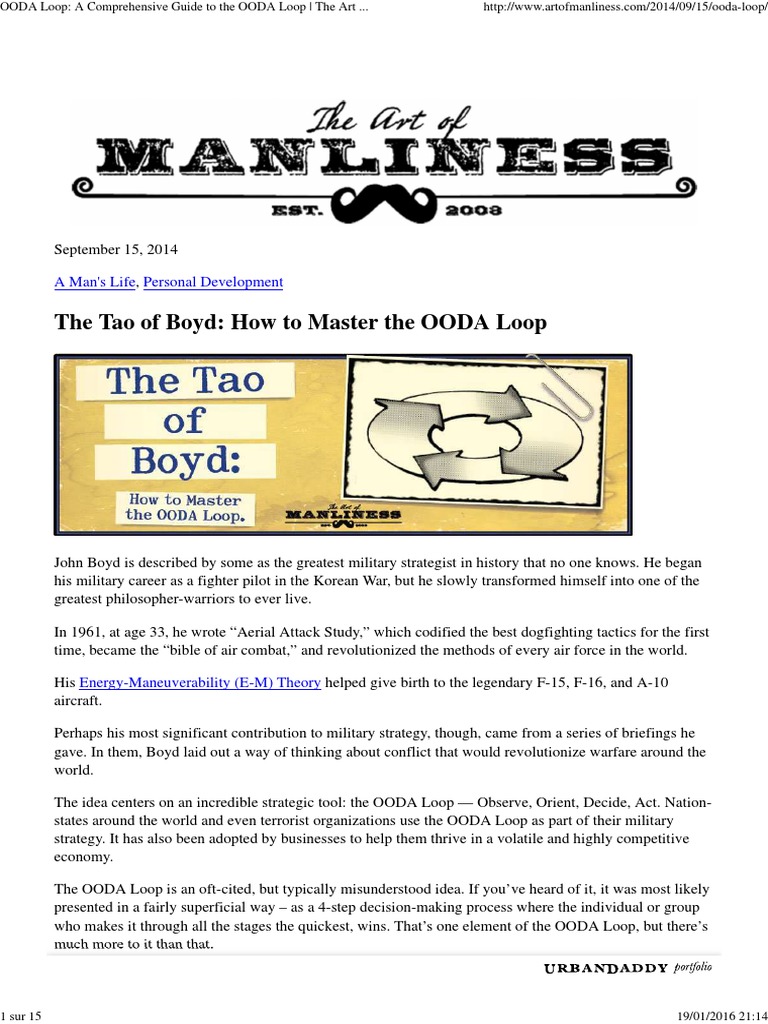 BOYD OODA Loop - A Comprehensive Guide To The OODA Loop - The Art of ...