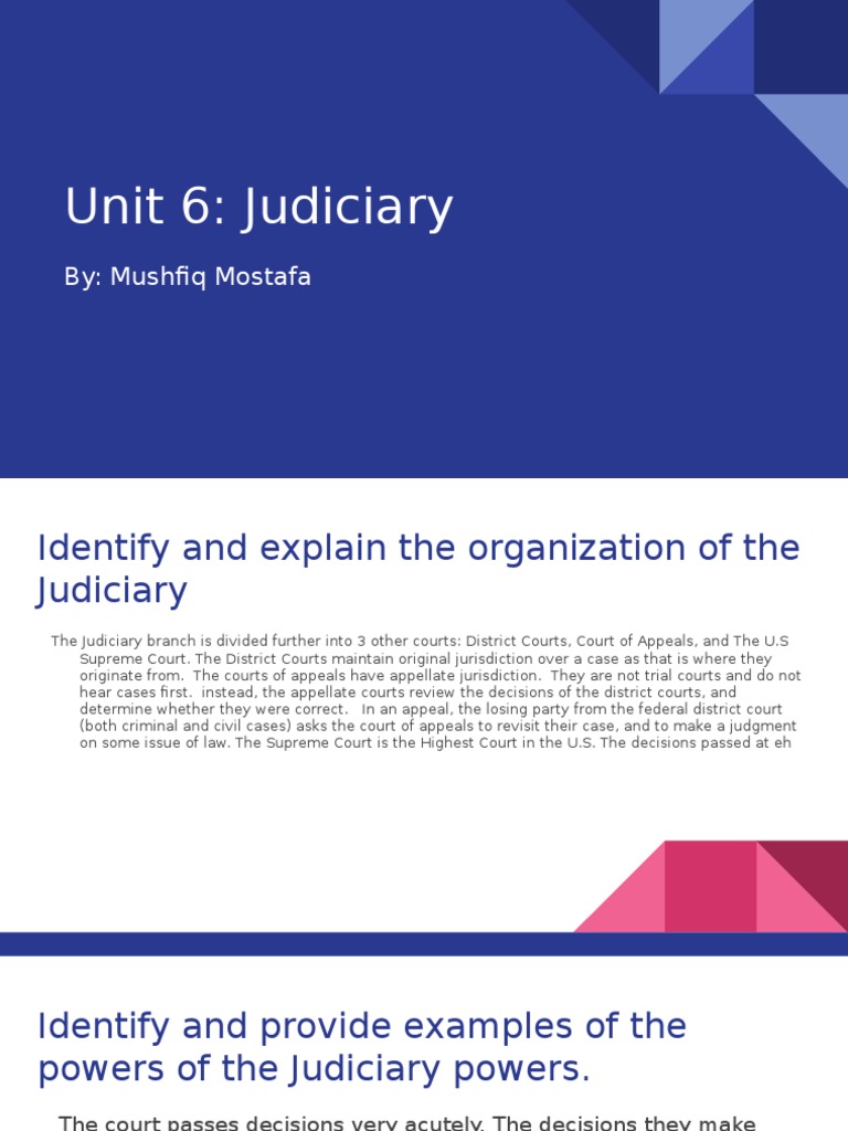 Overview of U.S. Judiciary Structure and Powers | PDF | Judiciaries ...