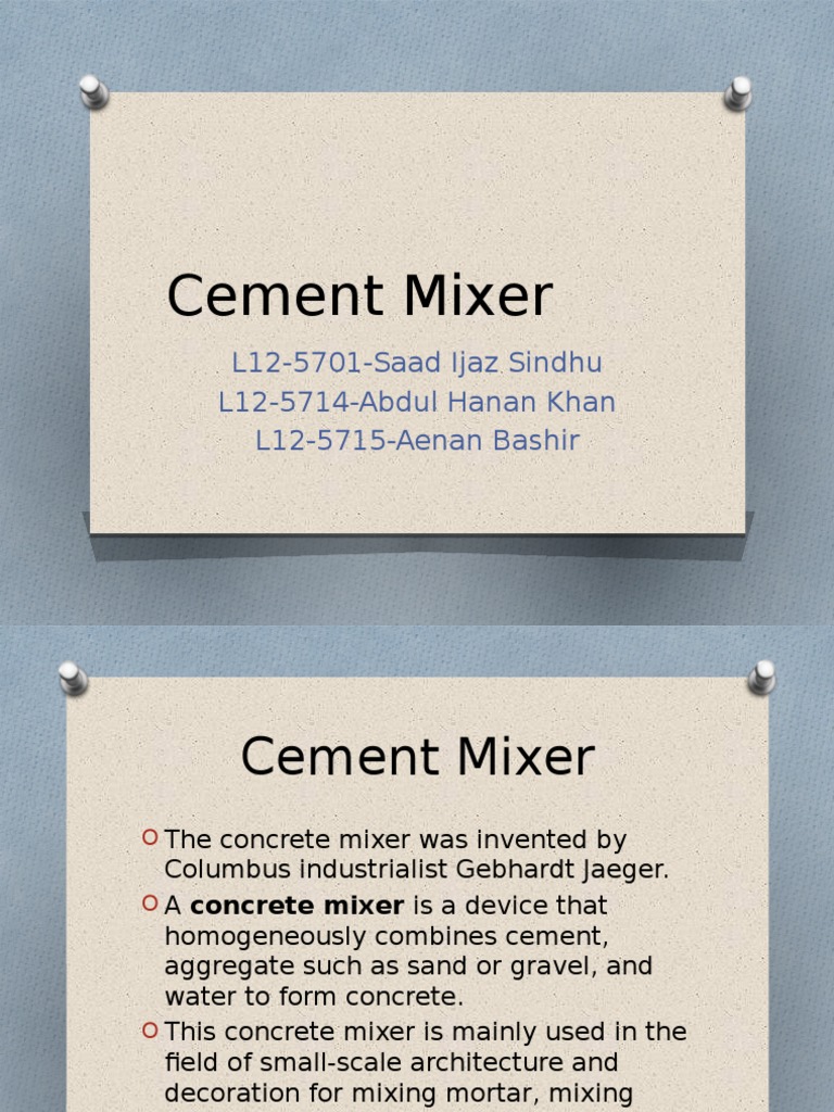 Concrete Mixer | PDF | Mixer (Cooking) | Concrete