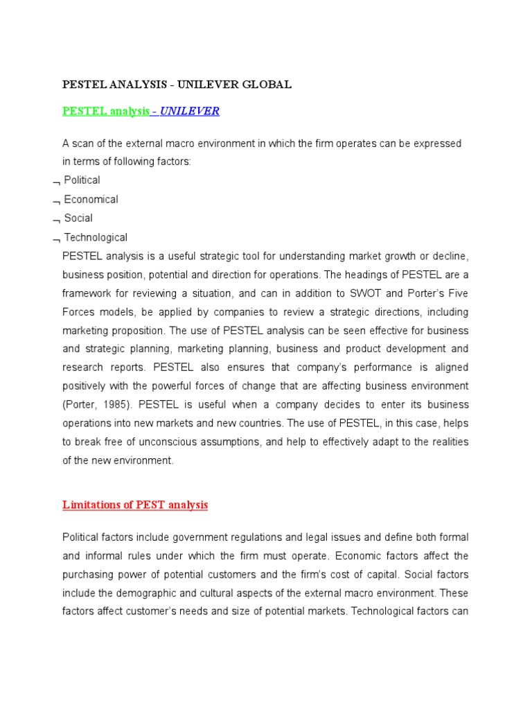 Pestel Analysis | PDF | Economies | Economics