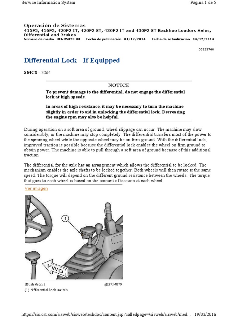 Differential Lock - If Equipped | PDF | Valve | Axle