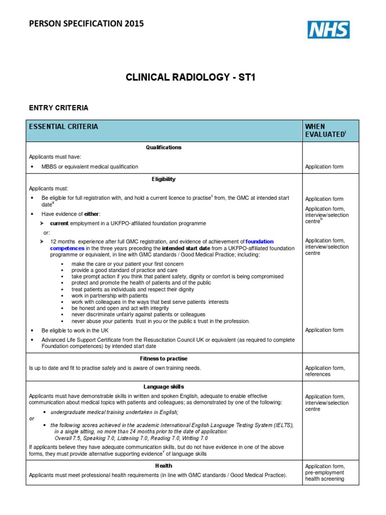 2015 PS Clinical Radiology ST1 | Patient Safety | International English ...
