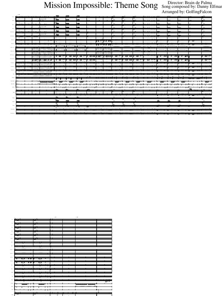 Mission Impossible Theme Song | PDF | Compositions | Compositions For ...
