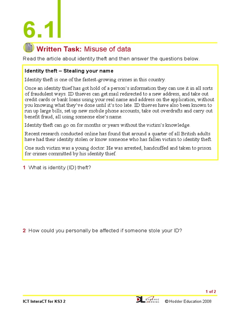 Identity Theft: Risks and Impact | PDF
