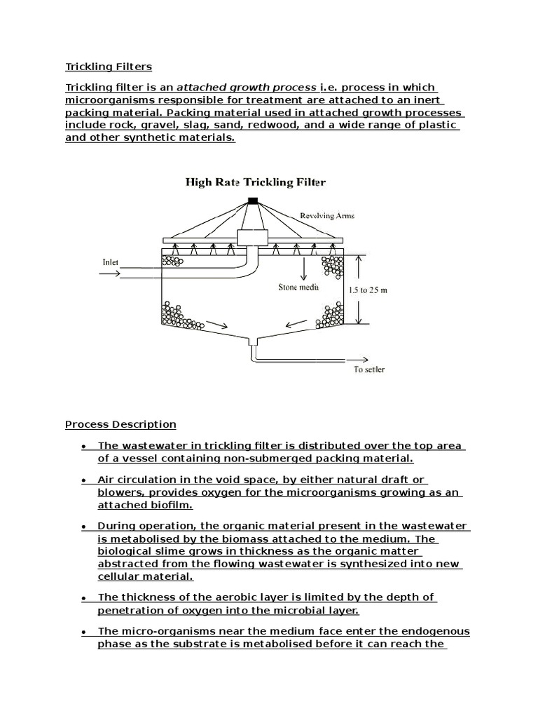 Trickling Filters | PDF | Sewage Treatment | Anaerobic Digestion