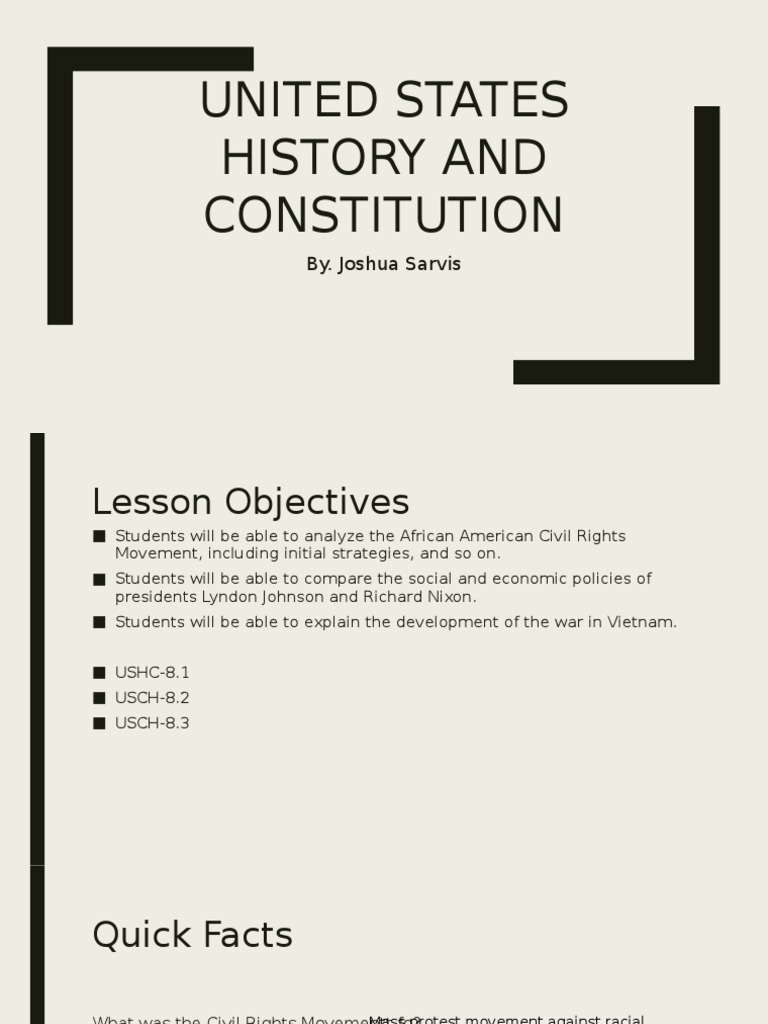 US History: Civil Rights & Vietnam War | PDF