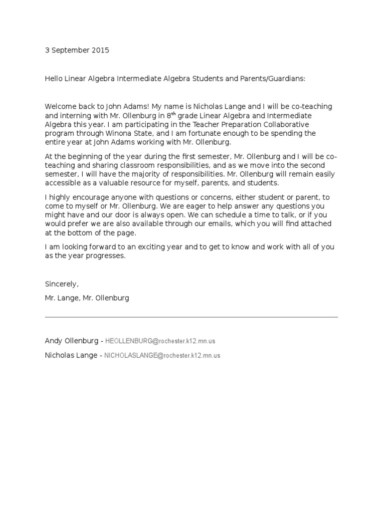Meet Your 8th Grade Algebra Teachers | PDF | Language Arts & Discipline