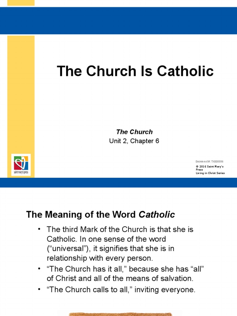 The Church Is Catholic: Unit 2, Chapter 6 | Download Free PDF ...