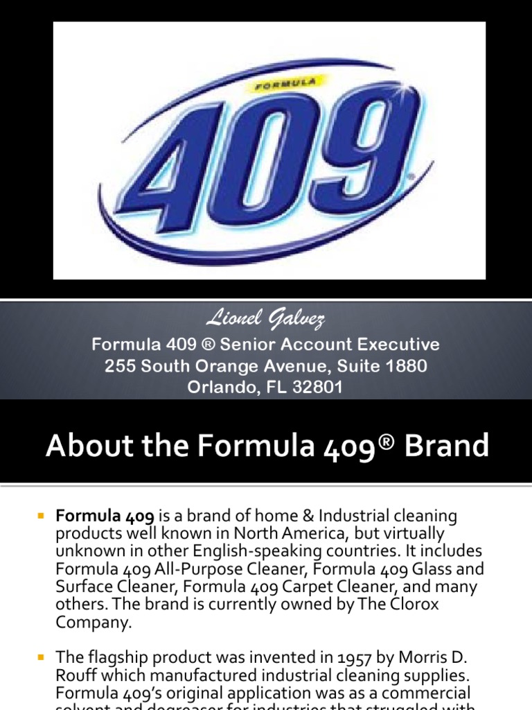 Formula 409 Presentation PDF | PDF | Sink | Nature