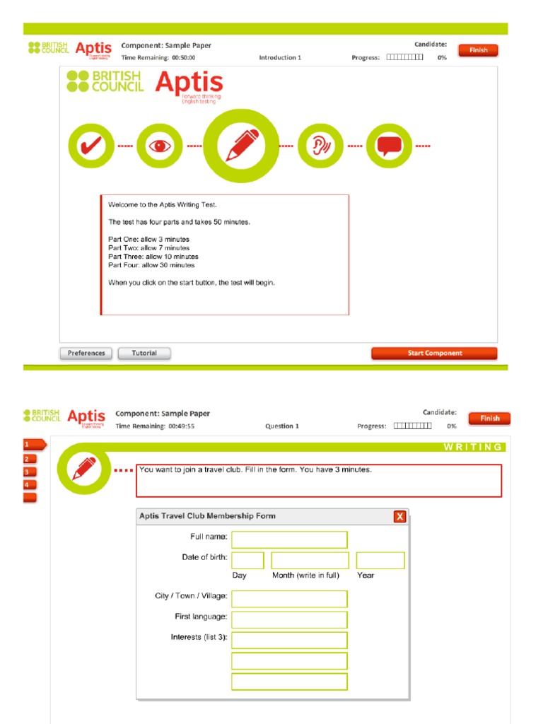 Aptis Writing Preparation Material | PDF