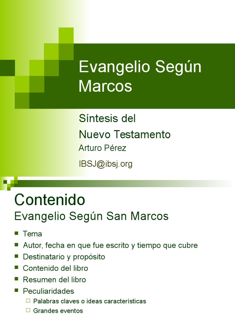 Evangelio de Marcos | Ministerio de jesus | Evangelio de Marcos