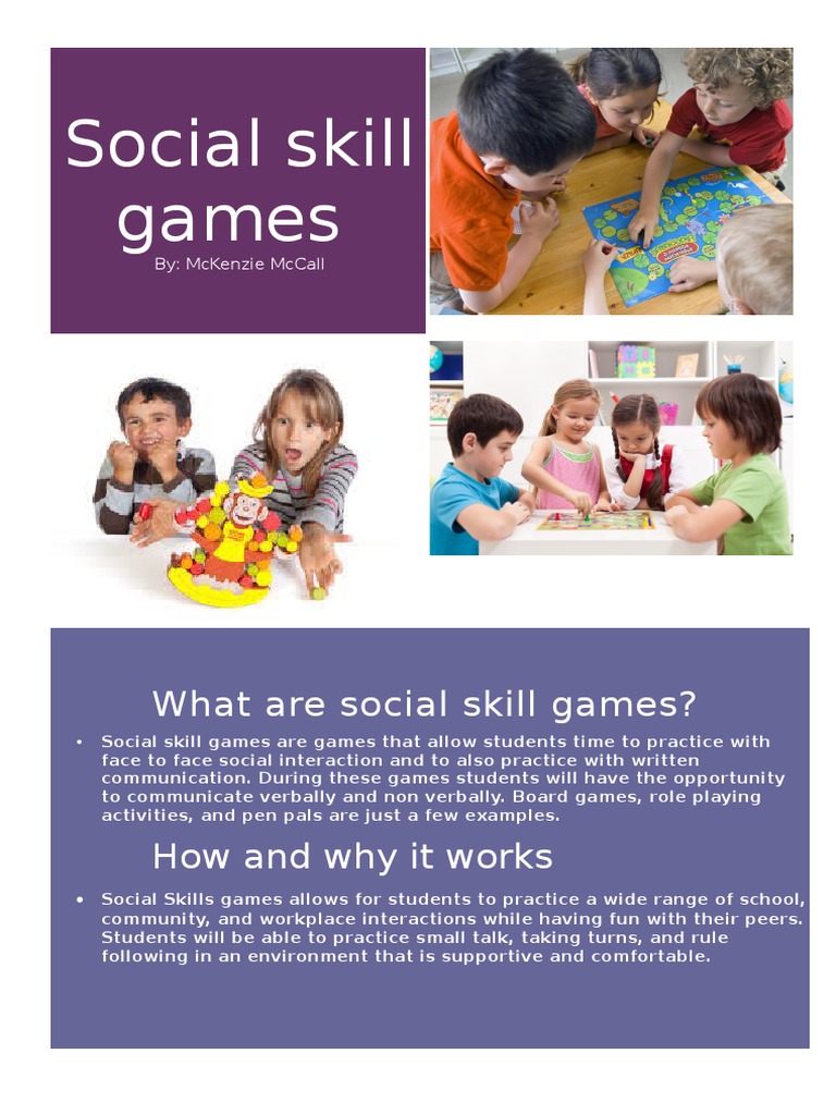 Engaging Social Skill Games for Students | PDF