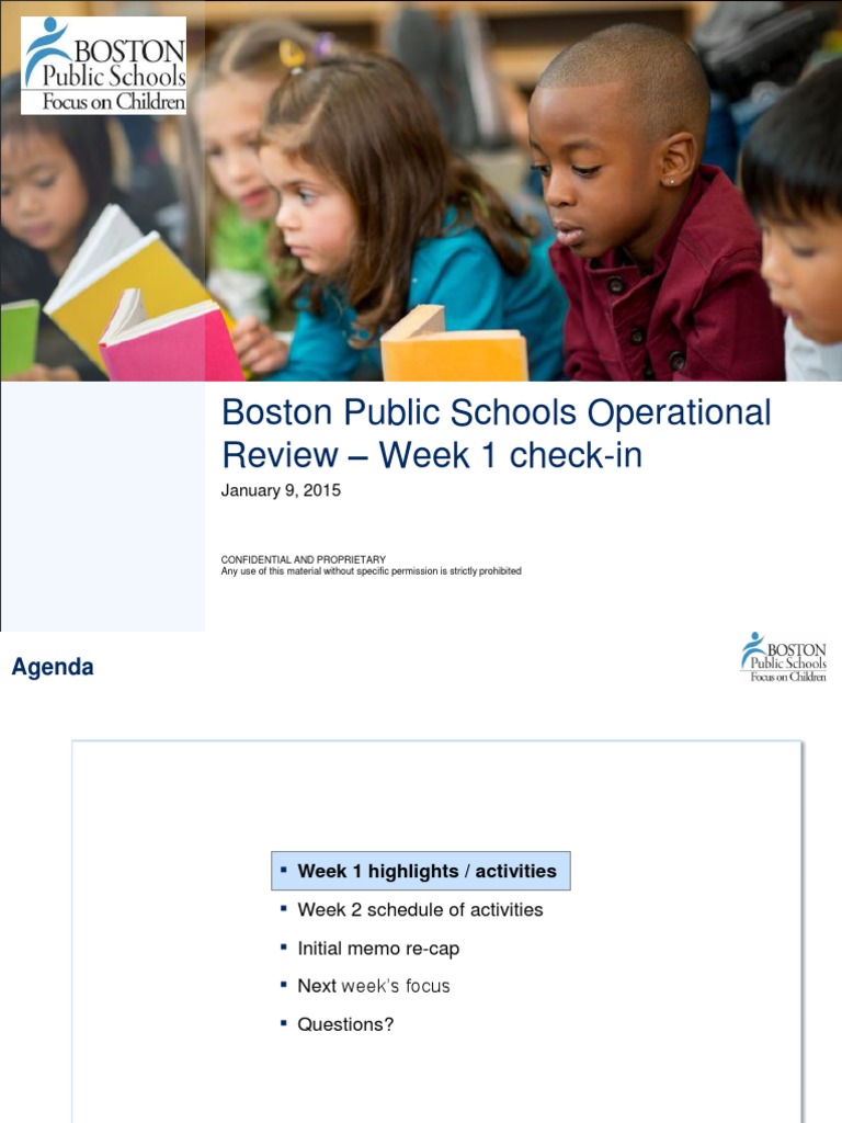 BPS Operational Review: Week 1 Summary | PDF | Business