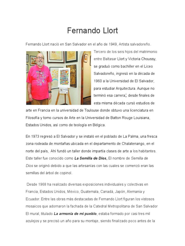 Fernando Llort | PDF | Artes (general)