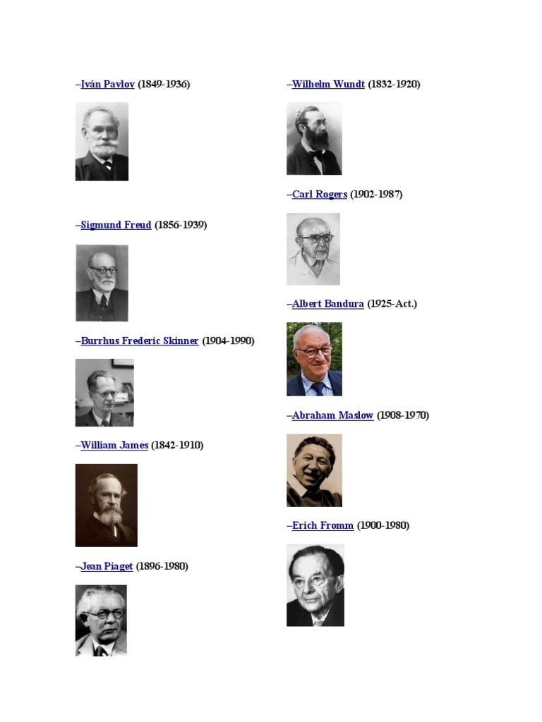 Key Figures in Psychology History | PDF