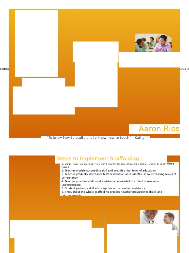 Scaffolding Handout | PDF | Teachers | Communication