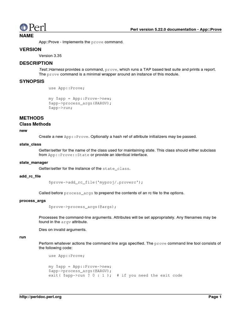 Test::Harness Provides A Command,: Perl Version 5.22.0 Documentation ...