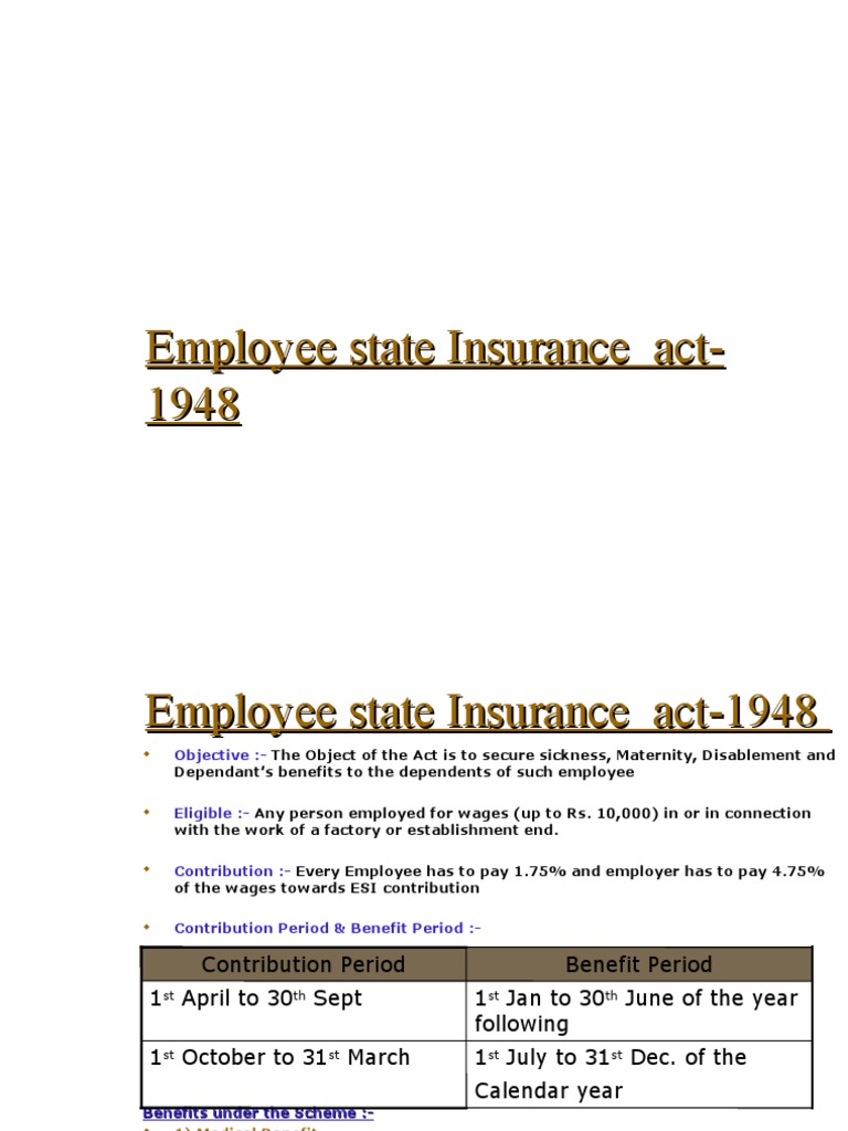 Esi & PF in | PDF | Employee Benefits | Pension
