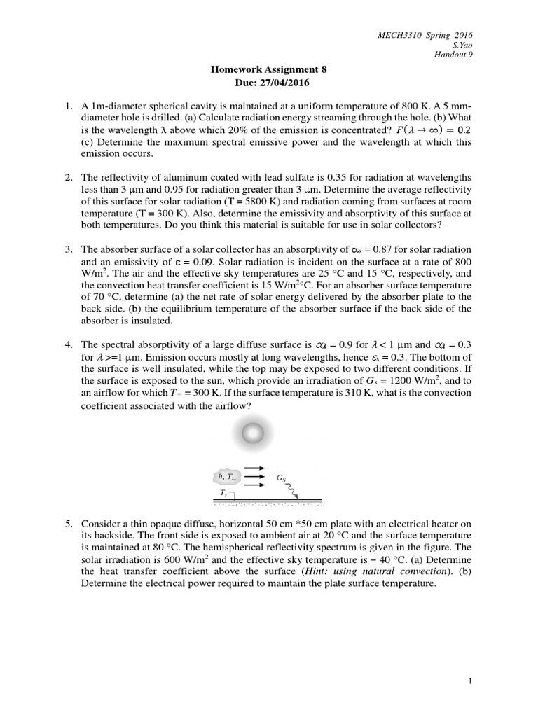 MECH3310 Homework 8: Thermal Analysis | PDF
