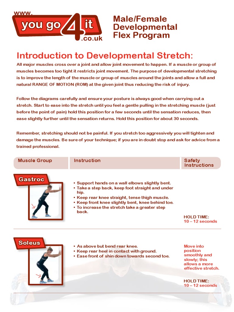 Introduction To Developmental Stretch:: Male/Female Developmental Flex ...